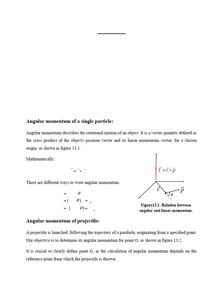 Lec 13-Angular Momentum | PDF | Angular Momentum | Momentum
