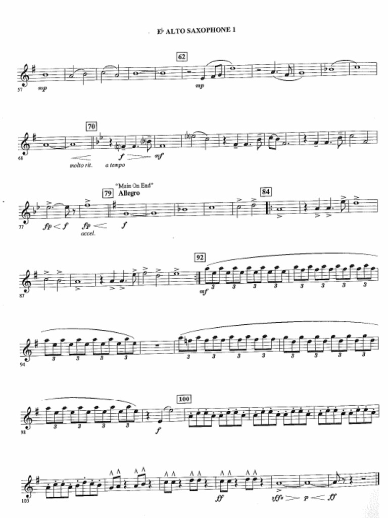 Avengers End Game - Alto Saxophone 1 | PDF