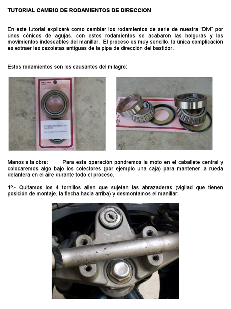 Tutorial Cambio Rodamientos Direccion | PDF | Máquinas | Bienes ...