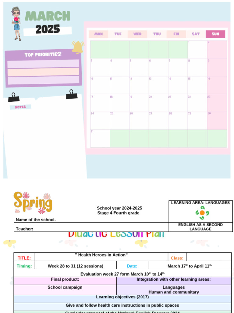 Lesson Plan March 4th Grade | PDF | Learning