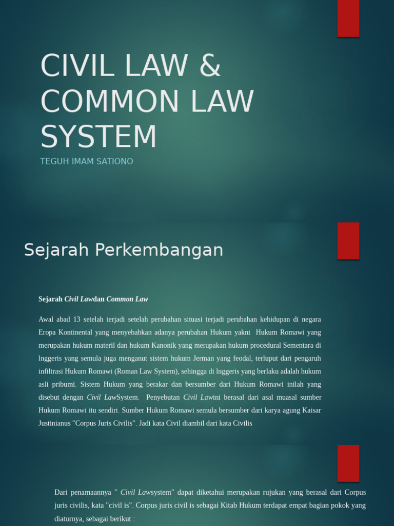 Perbandingan Civil Law dan Common Law | PDF