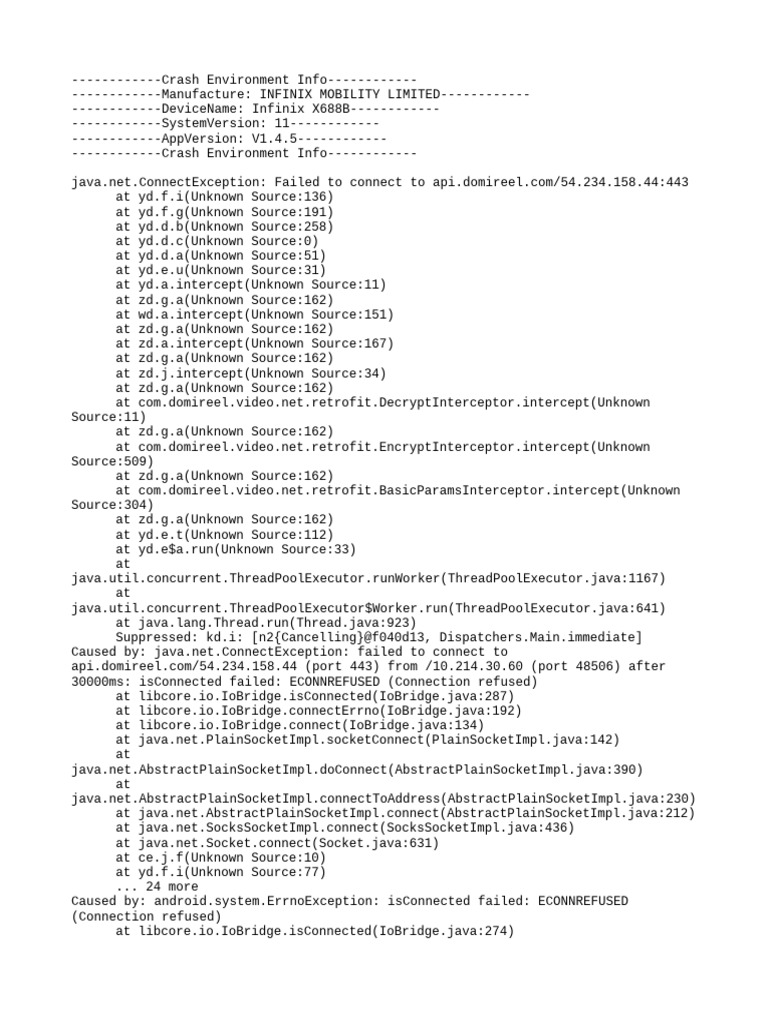 Infinix X688B Crash Report Analysis | PDF