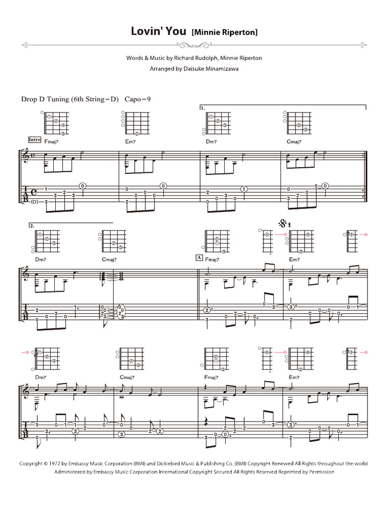 Lovin' You (Minnie Riperton) - Arr. Daisuke Minamizawa | PDF