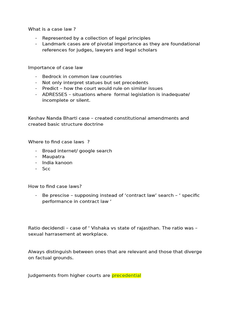 What Is A Case Law | PDF