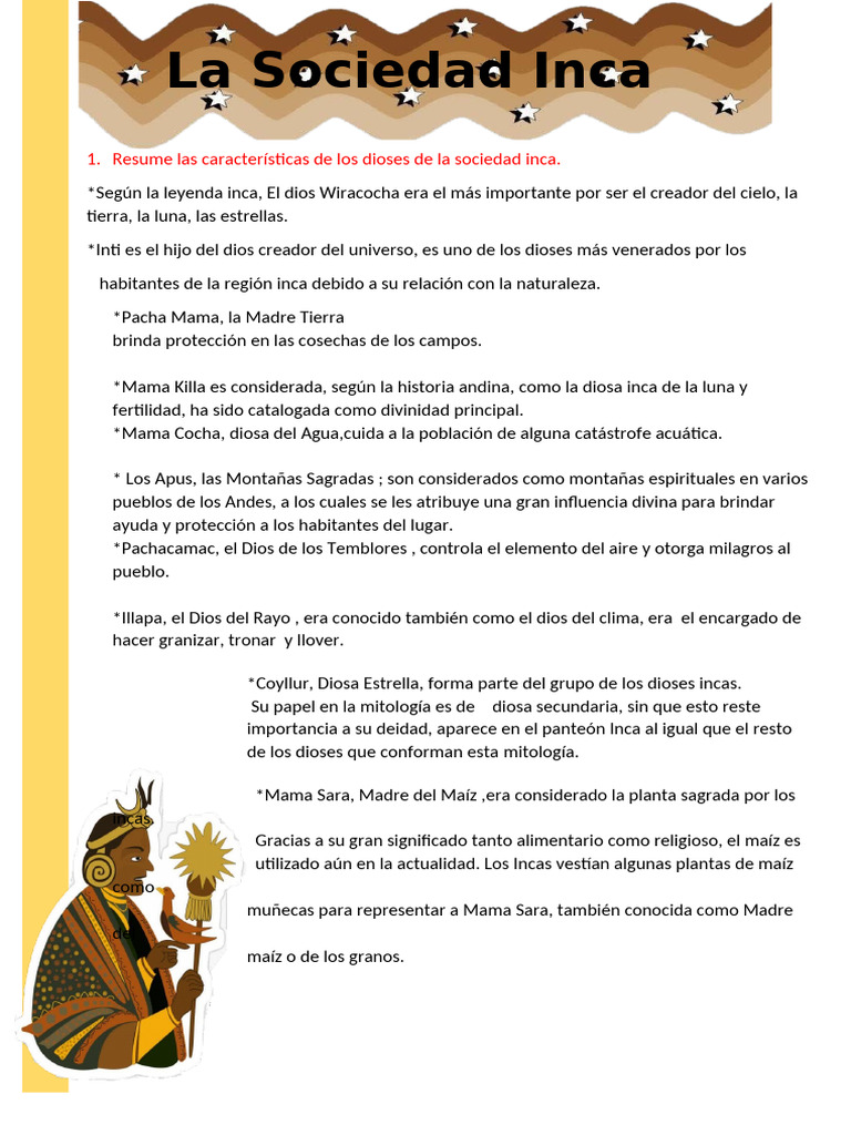 La Sociedad Inca - Historia - 2 Sec | PDF