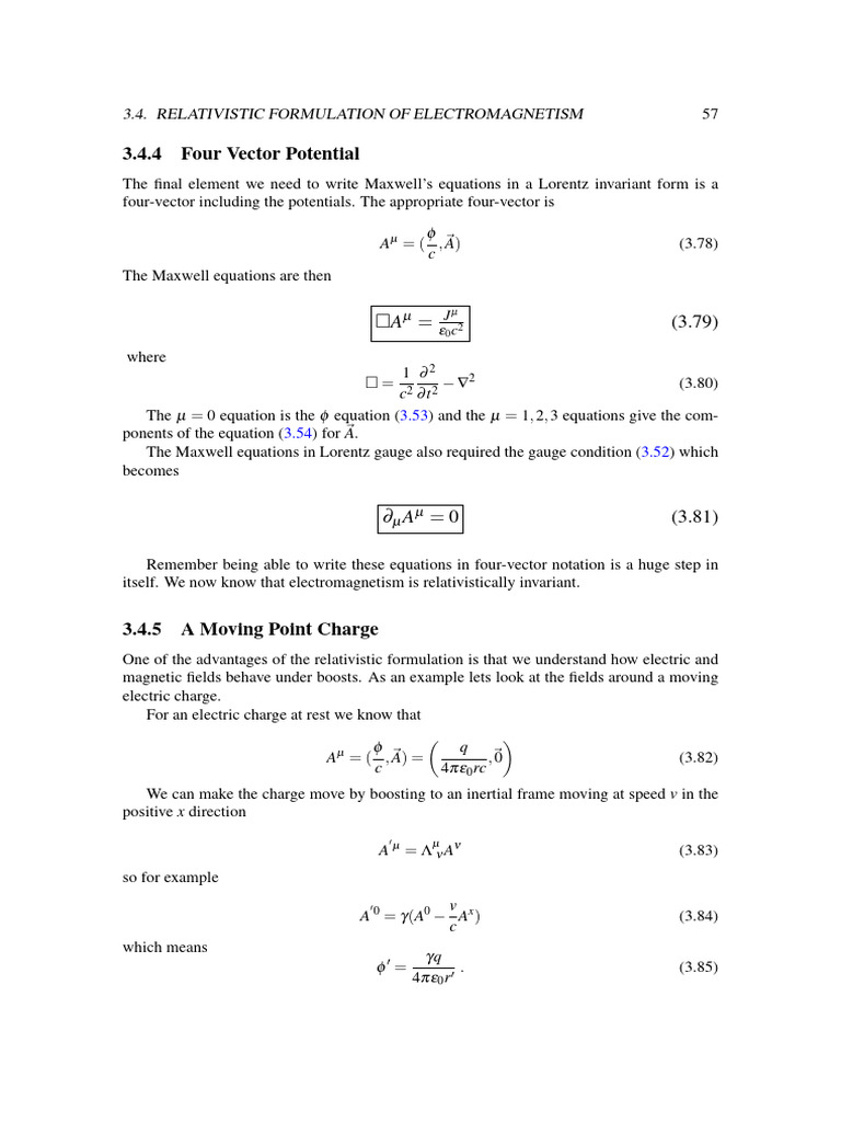 1718 Correction Fourvectorpotential | PDF | Maxwell's Equations ...