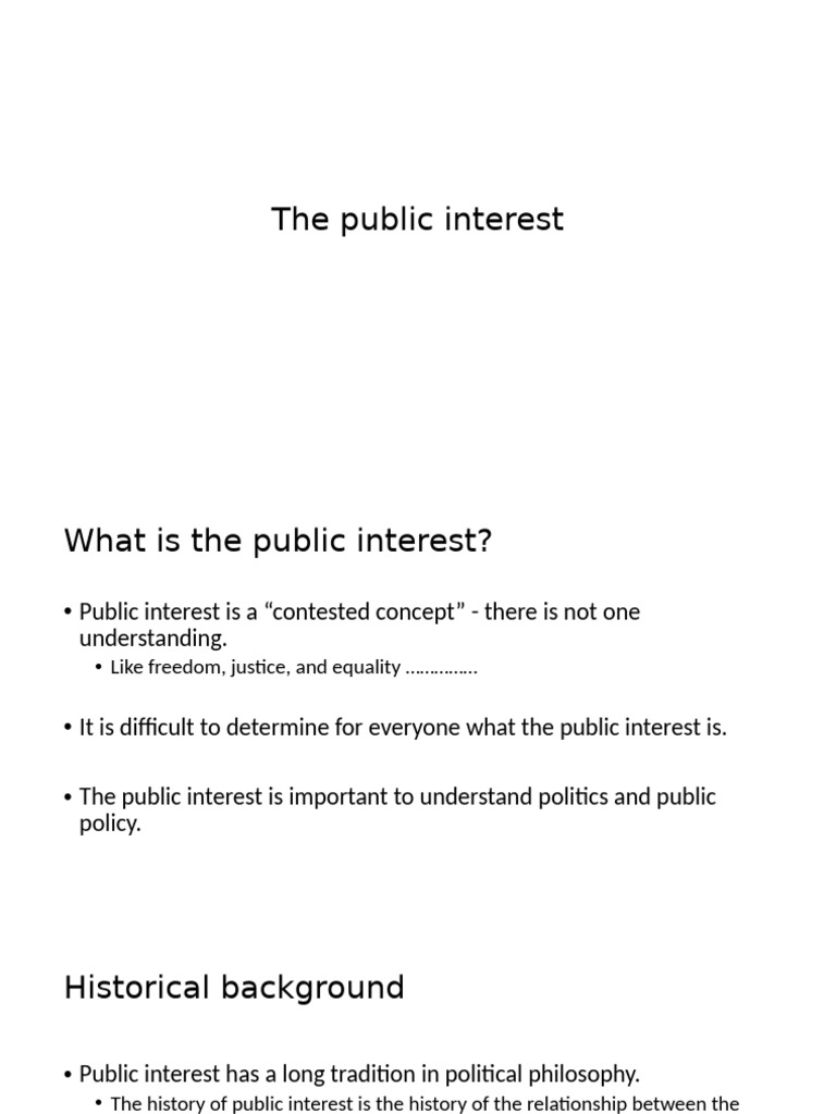 Understanding Public Interest Concepts | PDF | Social Psychology ...