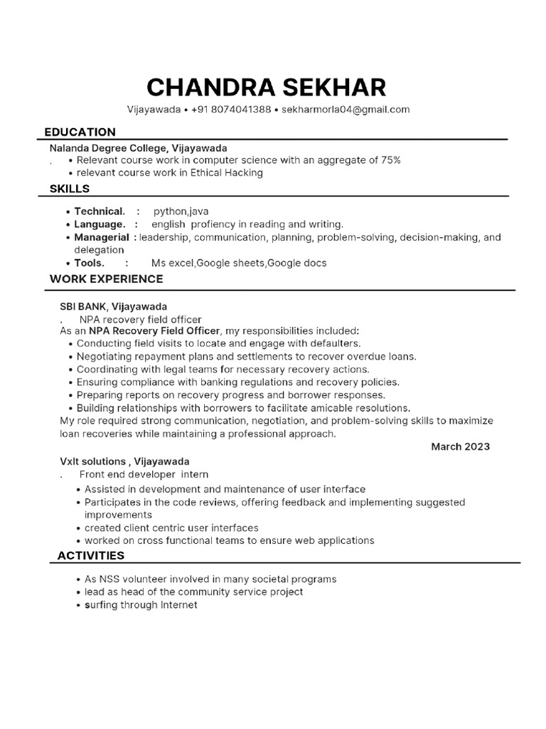 Resume Cs | PDF