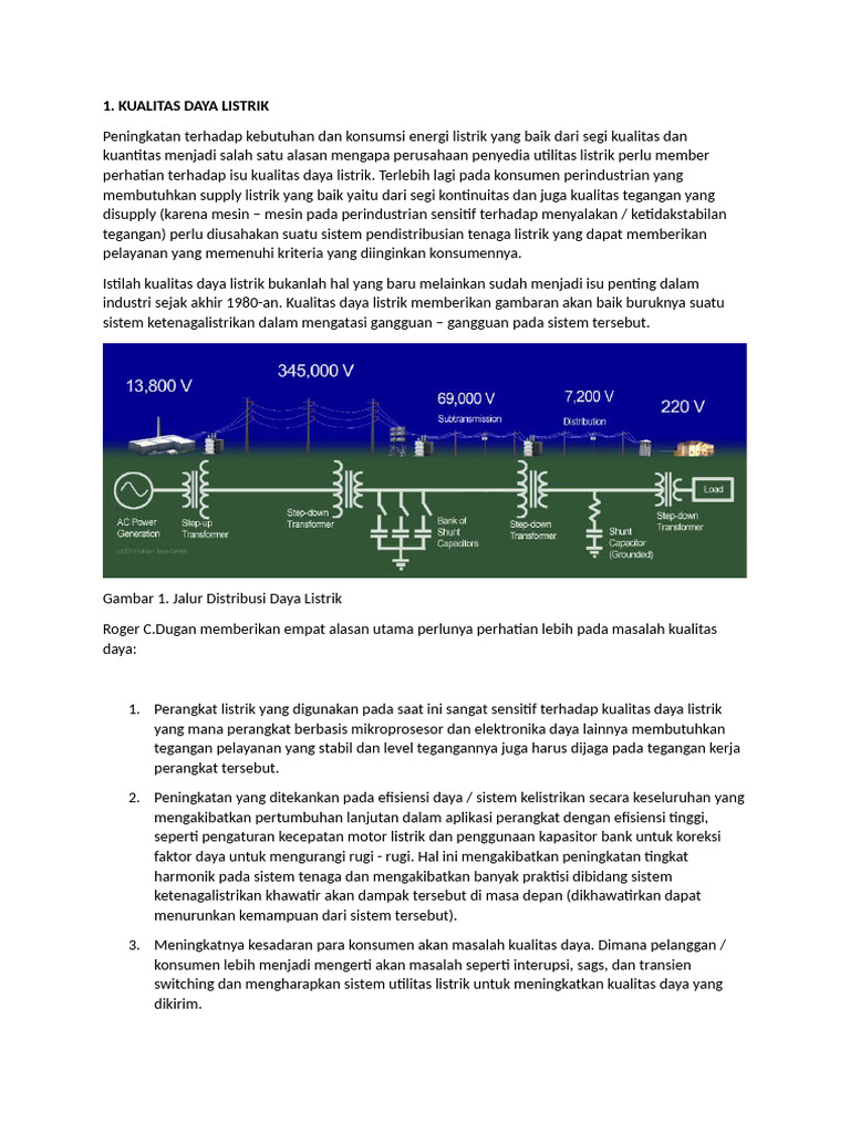 Rugi Rugi Transmisi Tenaga Listrik | PDF