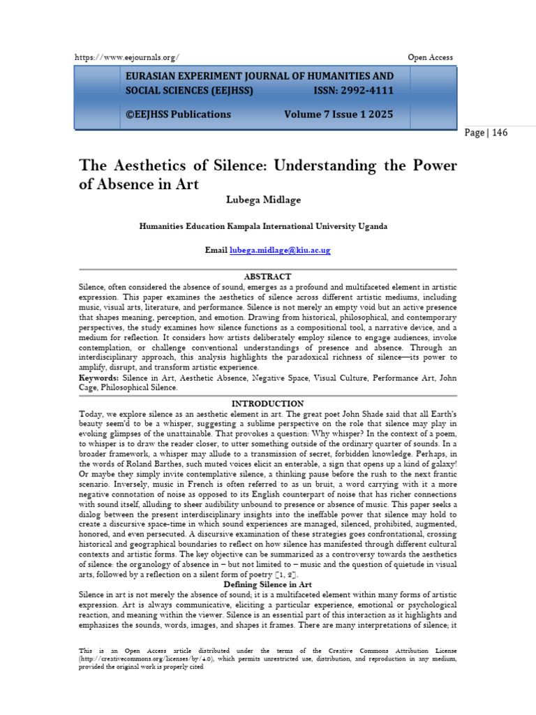 The Aesthetics of Silence: Understanding The Power of Absence in Art ...