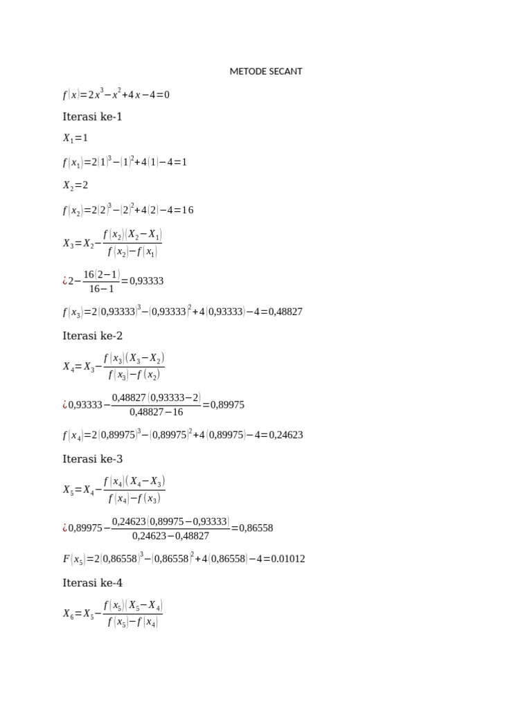 Metode Secant | PDF