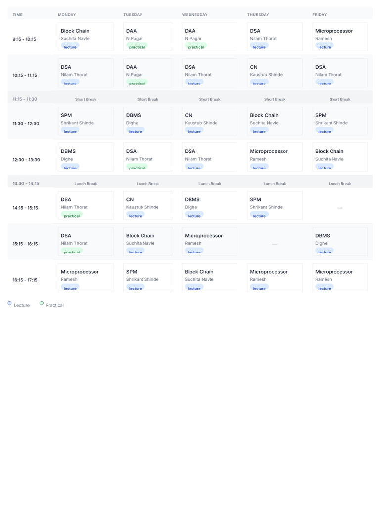 Classsync Timetable | PDF