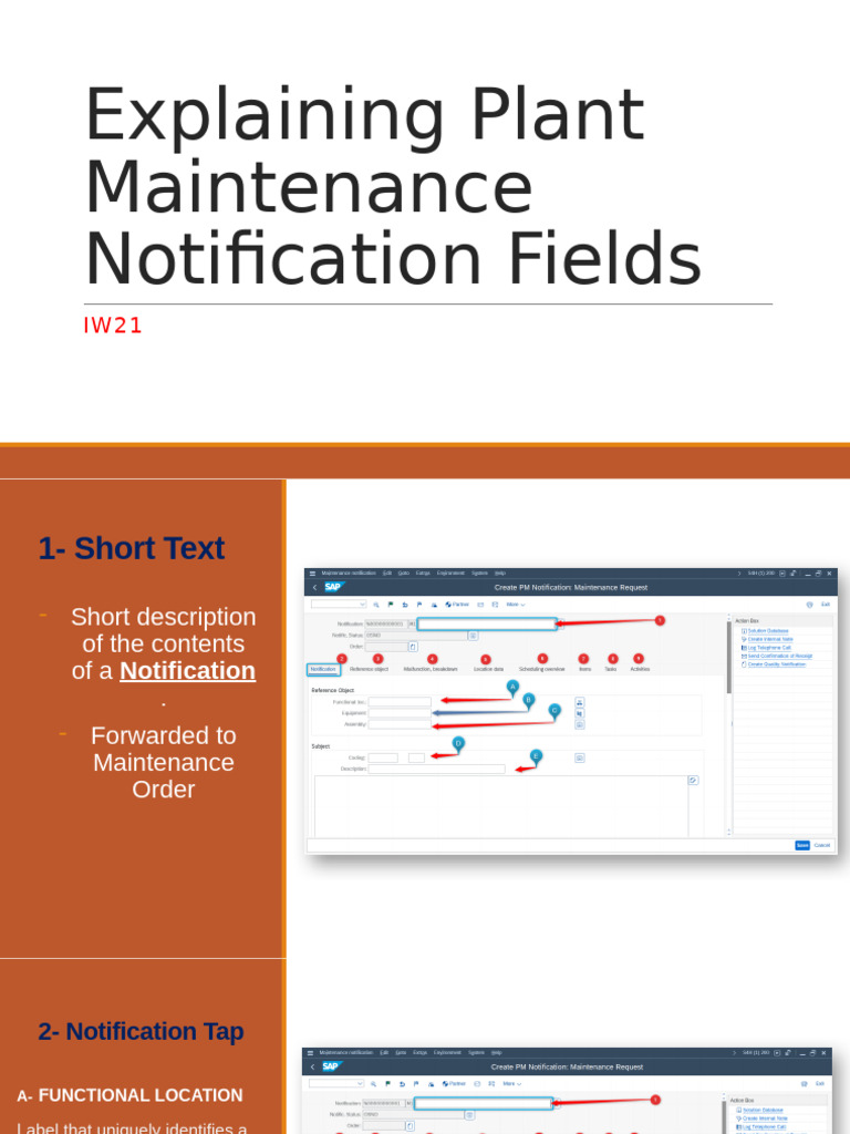 Plant Maintenace Notification Field | PDF | Computing