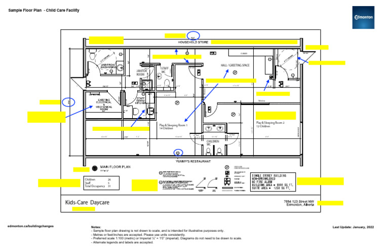 Child Care Facility Floor Plan Sample | PDF