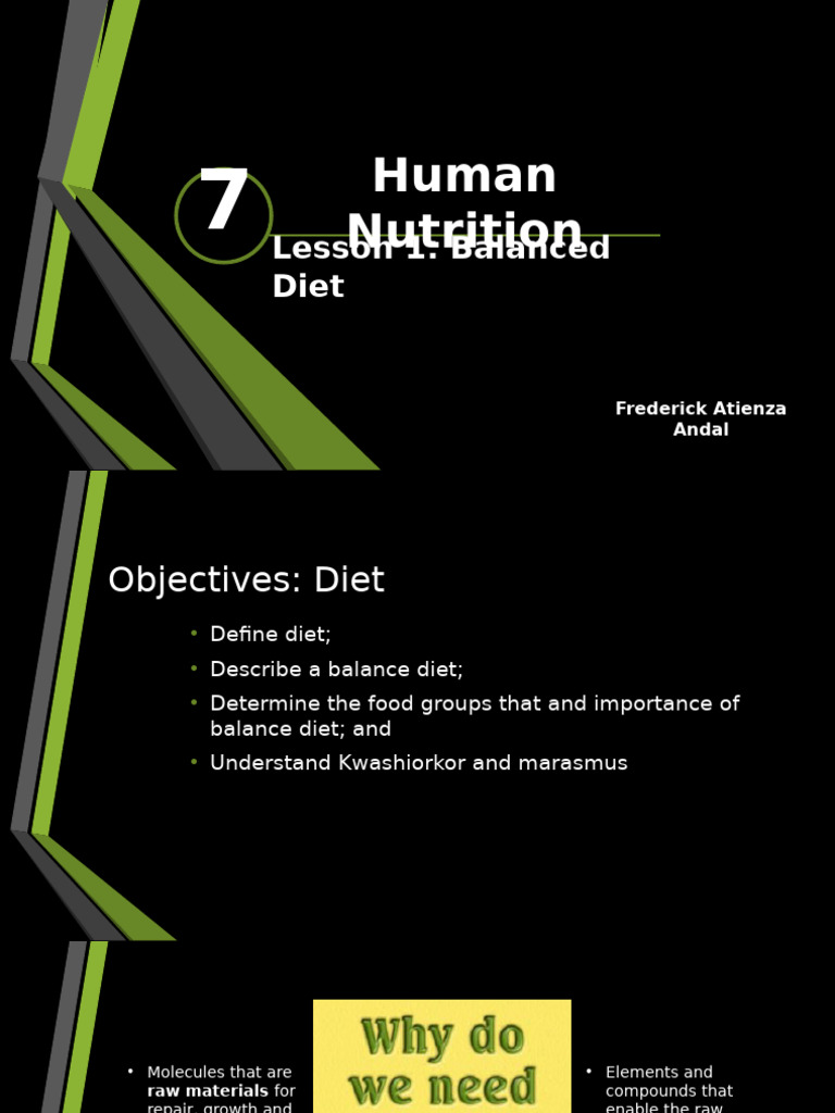 Chapter 7 Lesson 1 Balanced Diet | PDF | Diet & Nutrition | Diet (Nutrition)