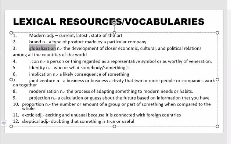 Lexial Vocabularies | PDF