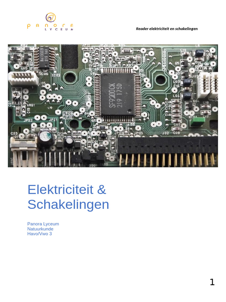 Boekje Electriciteit en Schakelingen 3HV P3 Versie 2 | PDF
