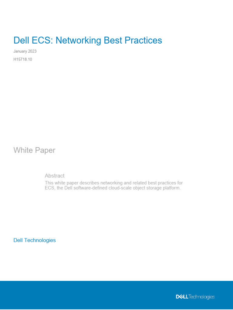 h15718 Ecs Networking BP WP | PDF | Network Topology | Computer Network
