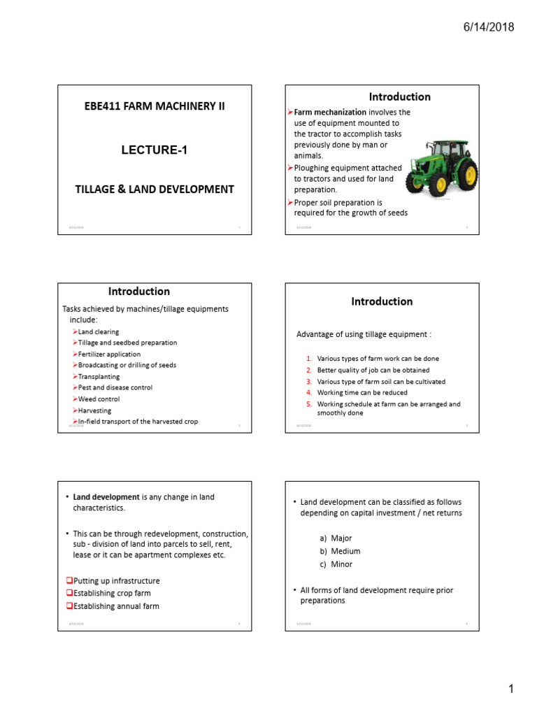Tillage and Land Development Techniques | PDF | Plough | Tillage
