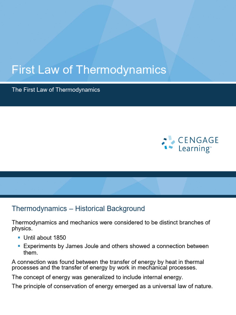 First LAw of Thermodynamics - PPT | PDF | Heat | Latent Heat