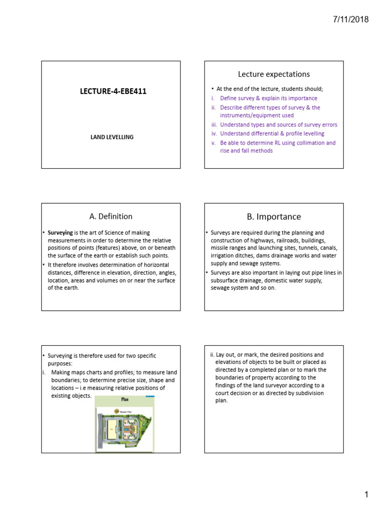 LECTURE-4 - SURVEYING (Compatibility Mode) | PDF | Surveying | Accuracy And Precision