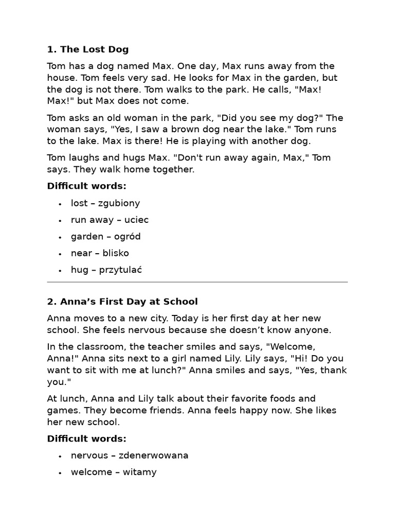 10 Short Stories Everyday Reading | PDF