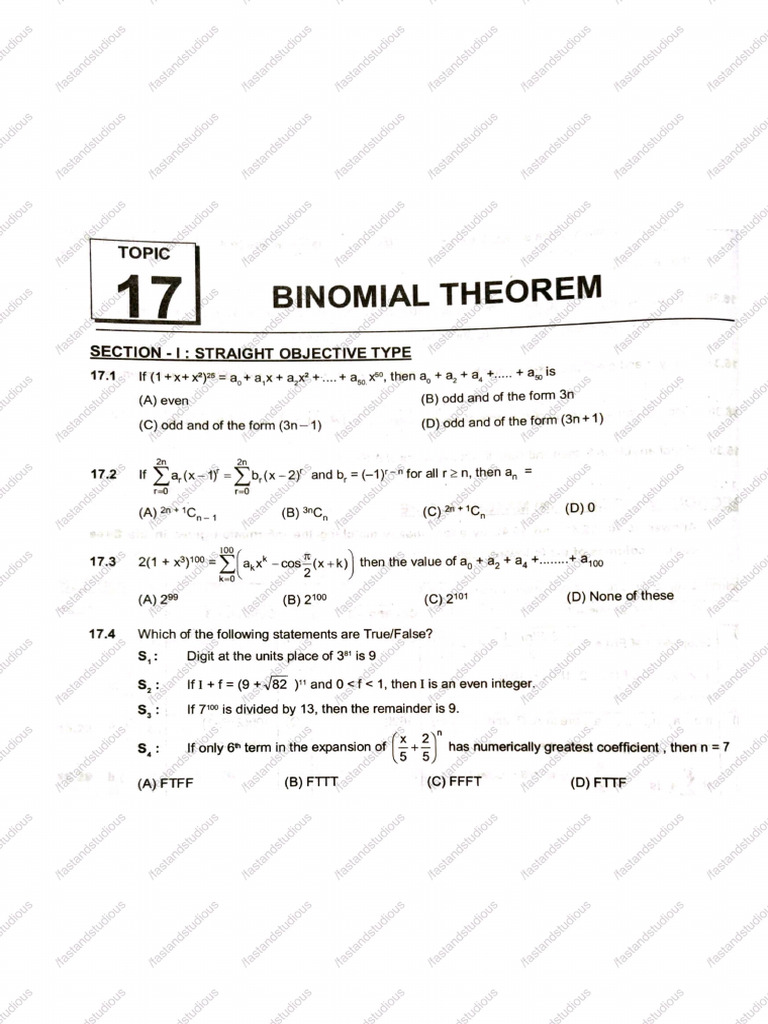 Binomial Theorem | PDF