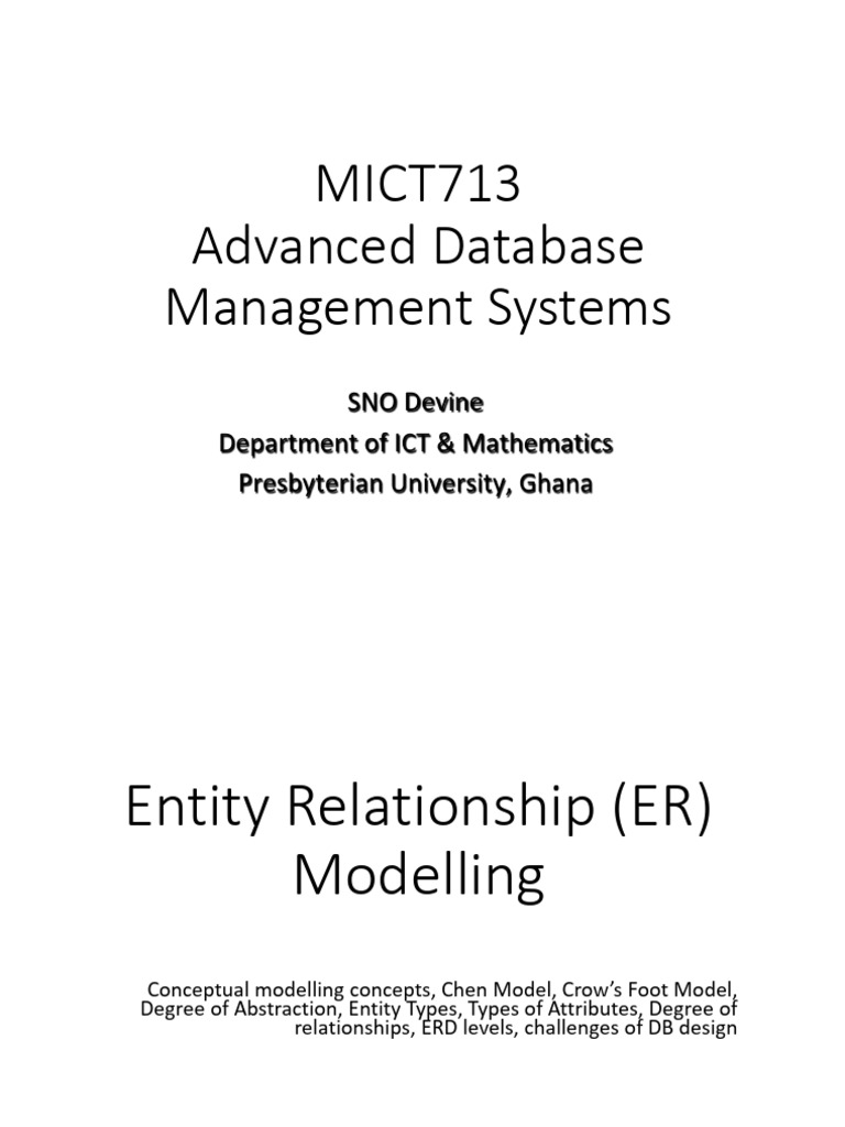 Entity Relationship Modeling | PDF | Conceptual Model | Data Model