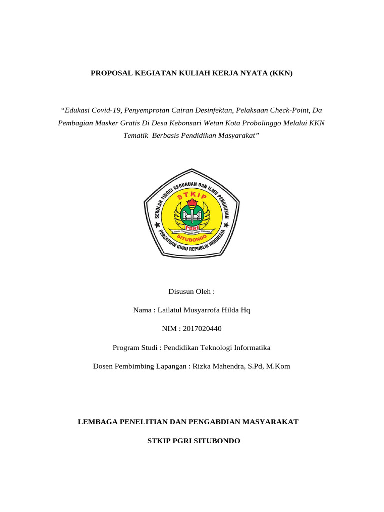 Proposal - KKN (1) HILDA-1 - From999 | PDF