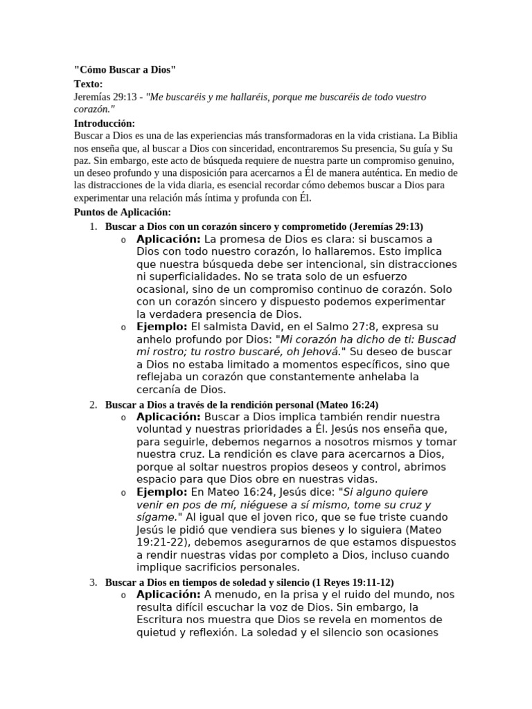 Cómo Buscar a Dios con Sinceridad | PDF | Dios | Salmos