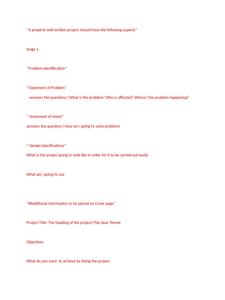 HBC Project Stages and Guidelines | PDF | Learning | Cognition