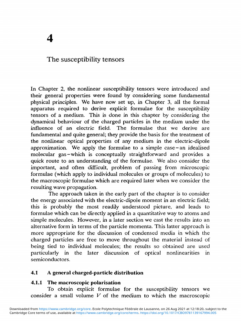 04_BC4_The_susceptibility_tensors | PDF | Tensor | Nonlinear Optics