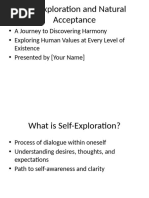 Self-Exploration, UHV | PDF | Experience | Behavior