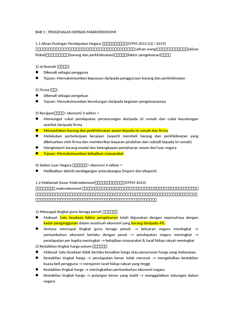 Eko Sem 2 Bab 1 | PDF
