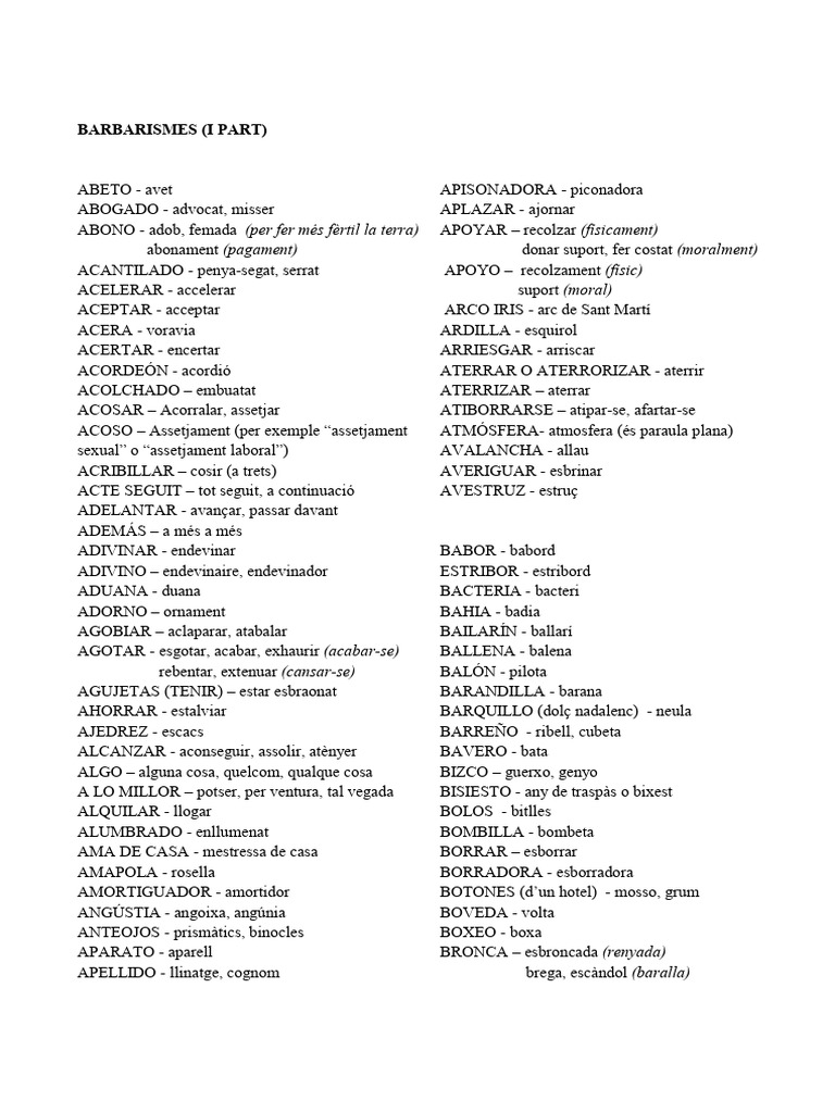barbarismes | PDF