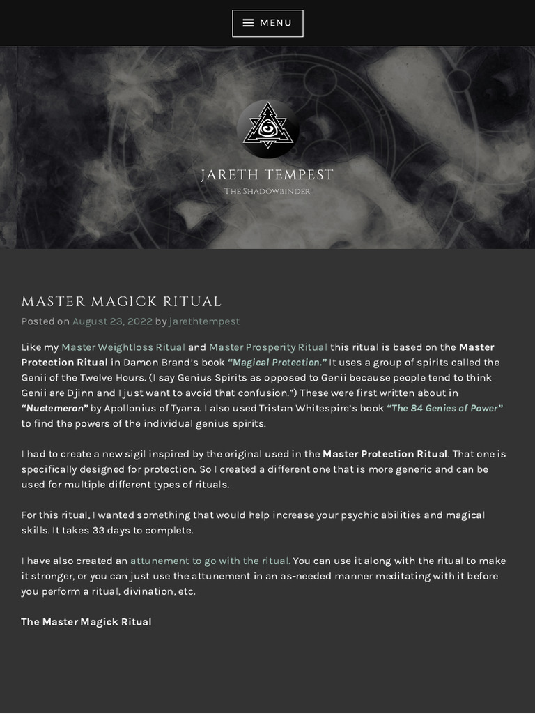 MasterMagickRitual–JarethTempest_1737642848896 | PDF | Spirituality ...