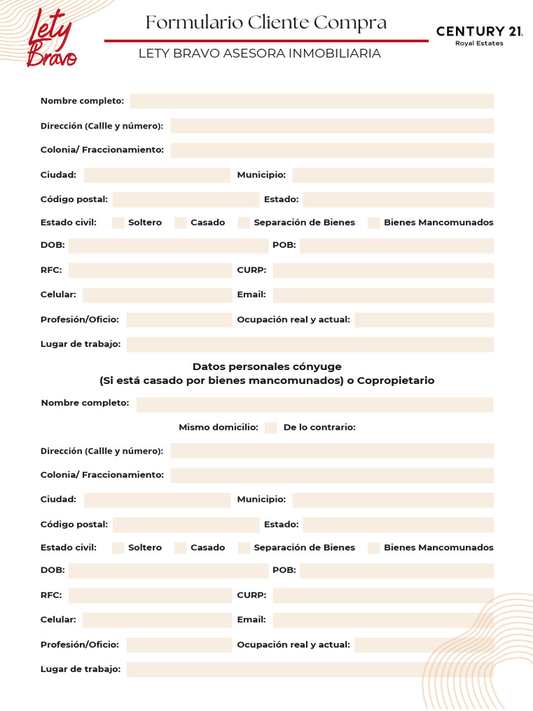 Formulario Cliente Compra | PDF