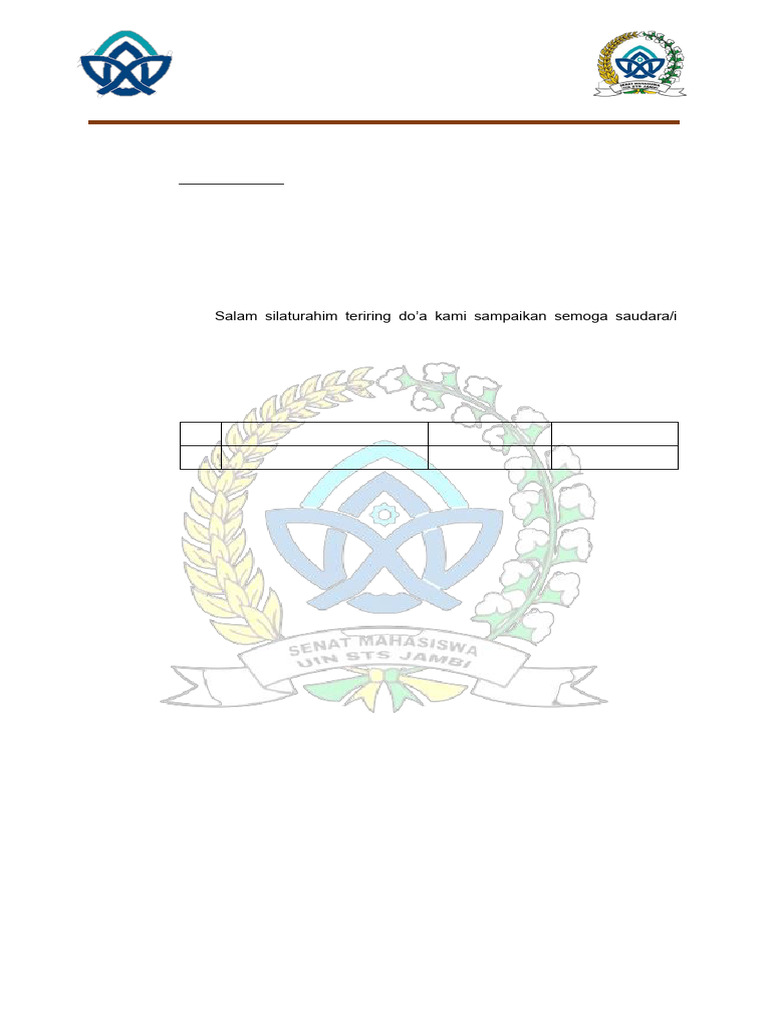 Surat Delegasi Sema-Ftk | PDF