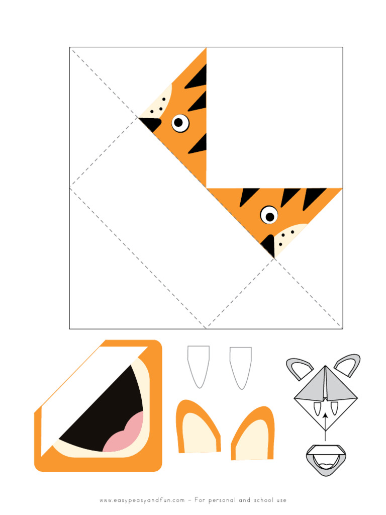 Tiger-Corner-Bookmark-Template | PDF