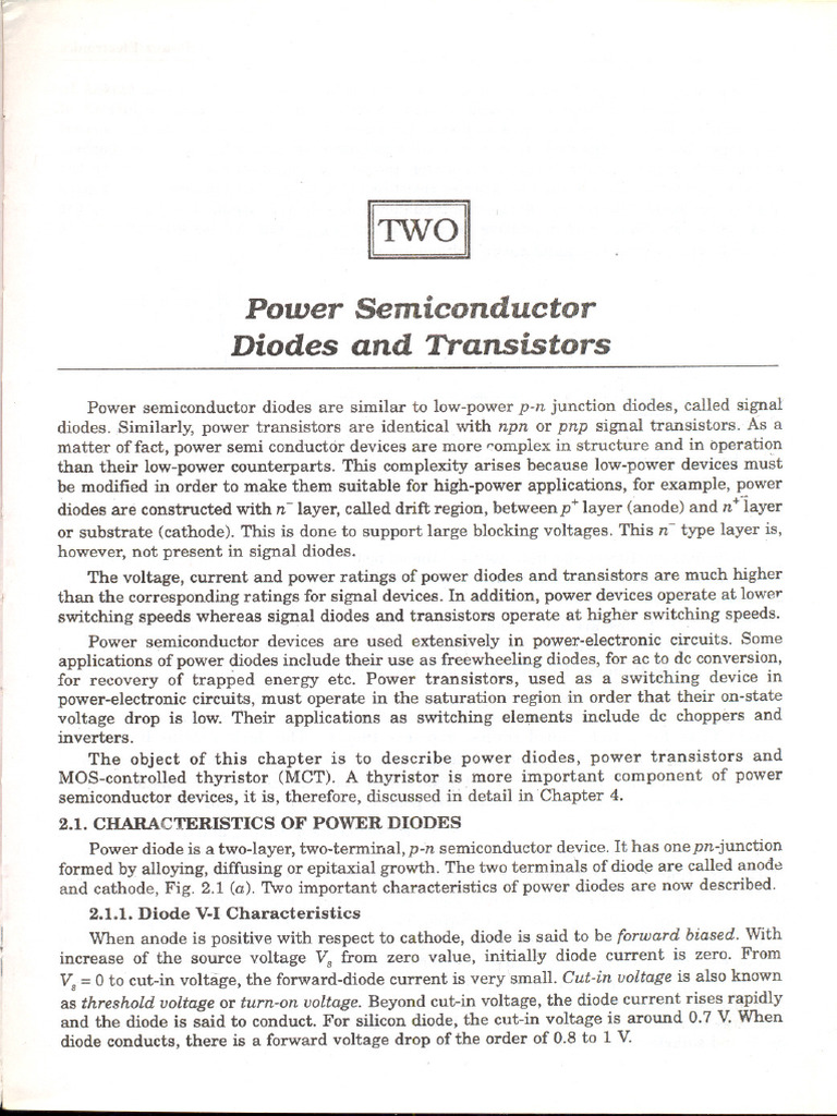 Power Diodes & Transistors 7-25 | PDF | Bipolar Junction Transistor | Diode