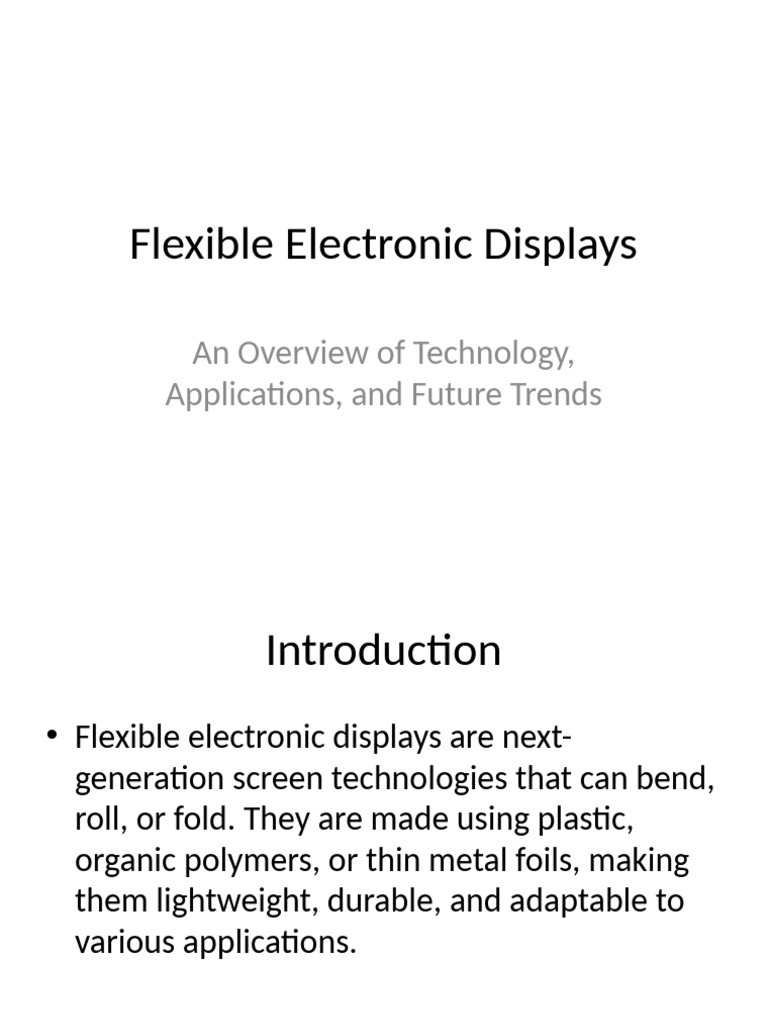 Flexible Electronic Displays | PDF