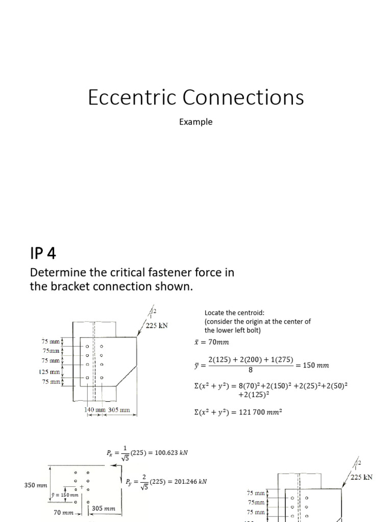 Additional Example - Eccentric Connections | PDF | Metalworking
