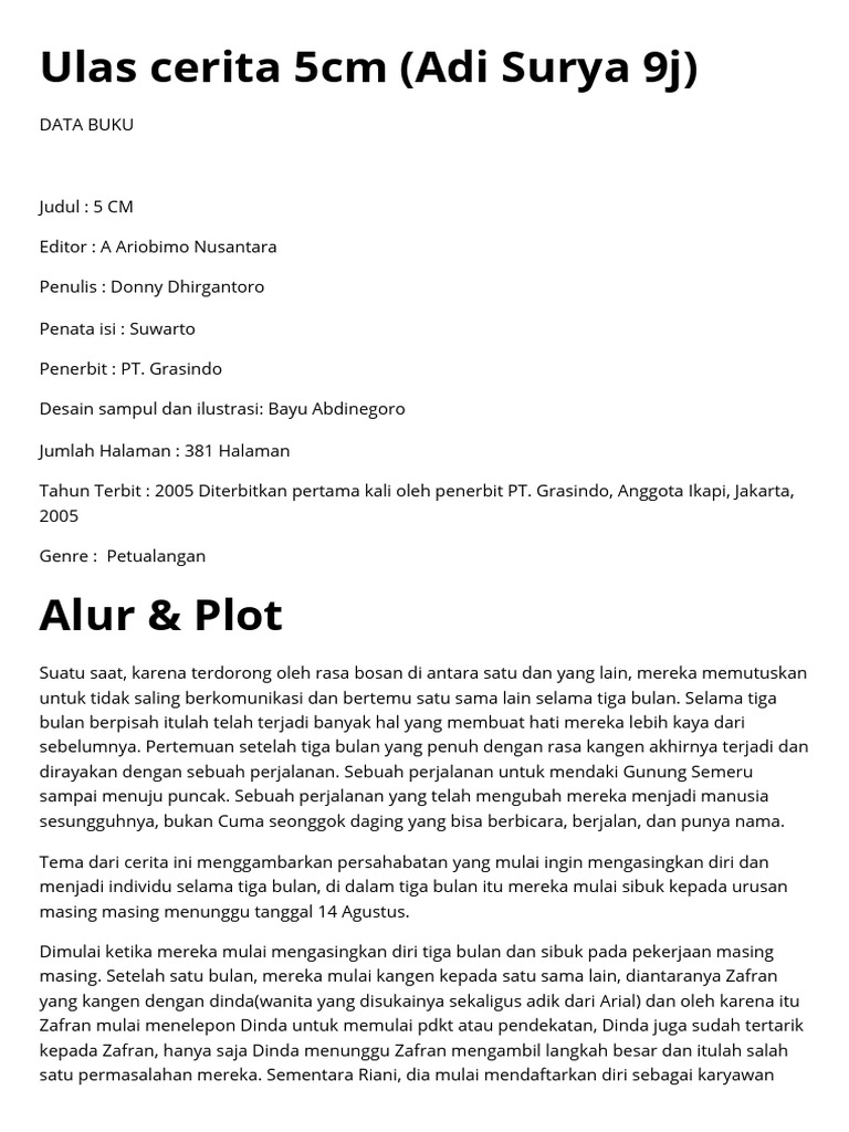 Ulas Cerita 5cm - 20250413 - 200650 - 0000 | PDF