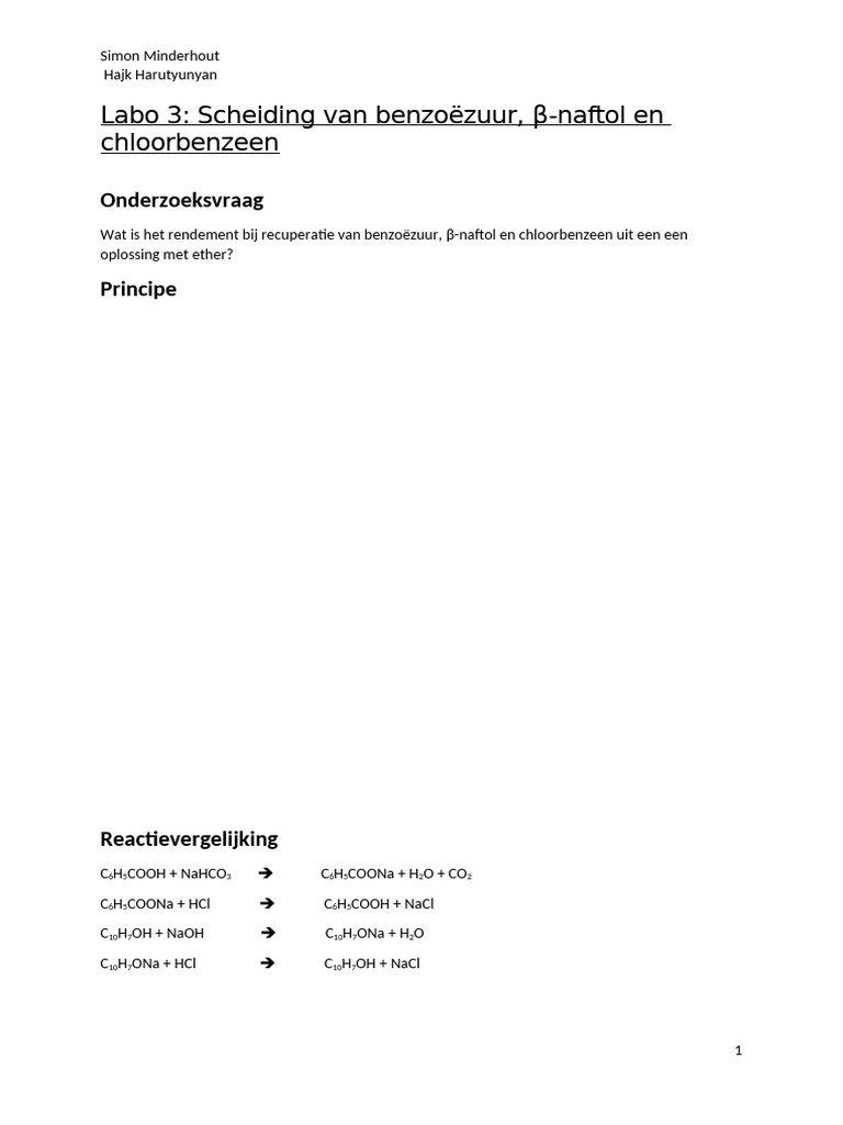 Organische Chemie Labo 3 | PDF
