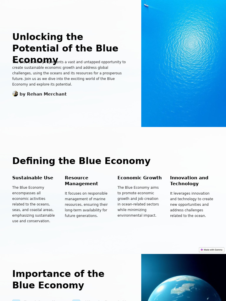 Unlocking The Potential of The Blue Economy | PDF | Sustainability | Oceans