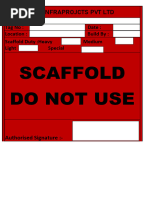 Scaffolding Green Tag Inspection Template | PDF