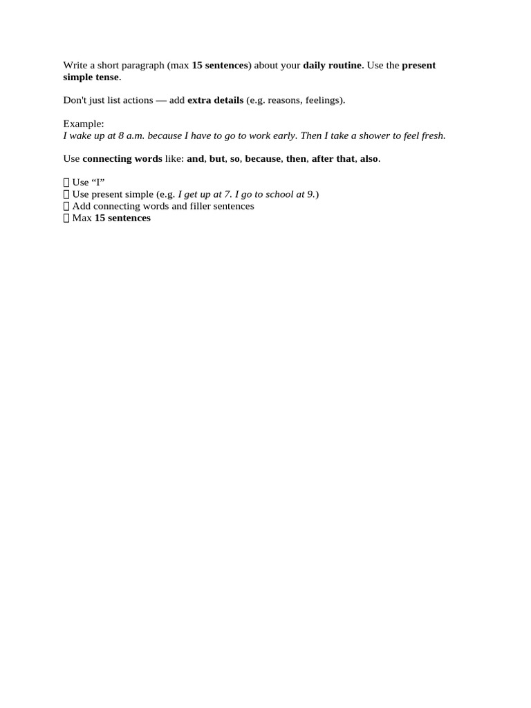 Writing a Short Paragraph Guide | PDF