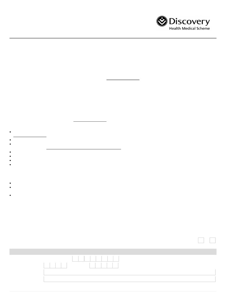 Discovery Health Membership Application 2025 | PDF | Identity Document ...