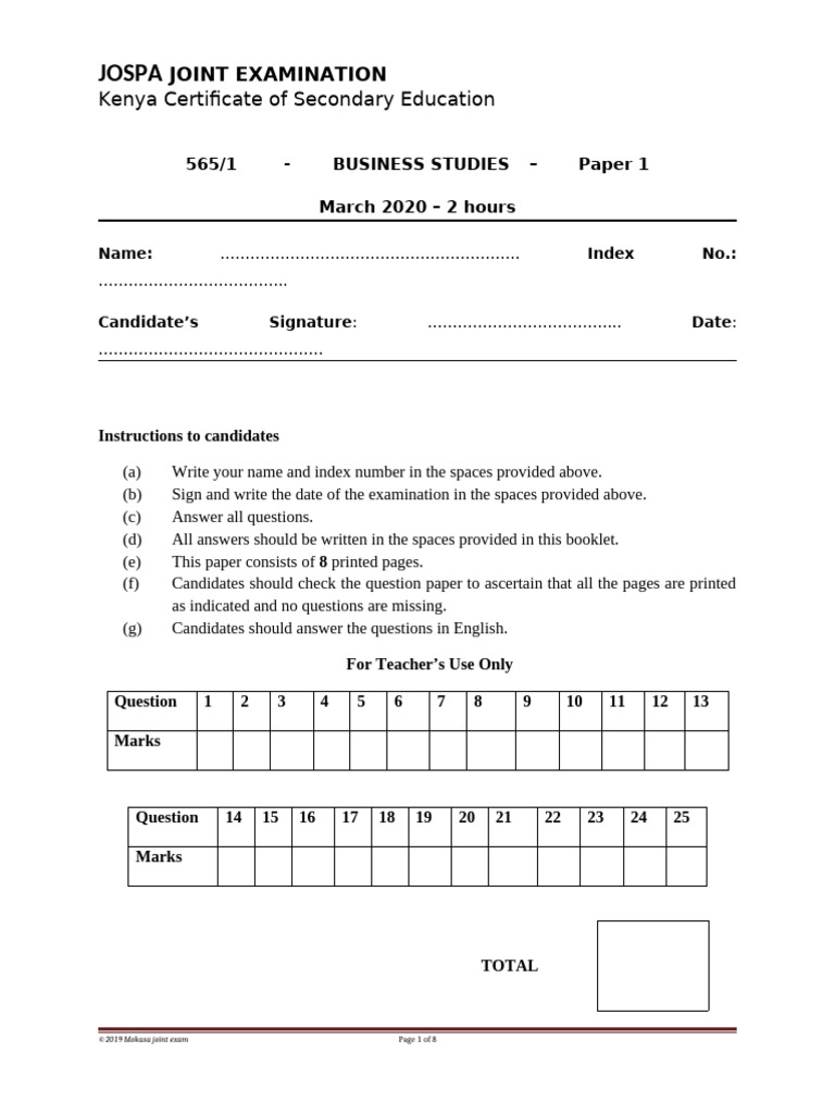 BUSINESS STUDIES PAPER 1 | PDF | Private Sector | Economics
