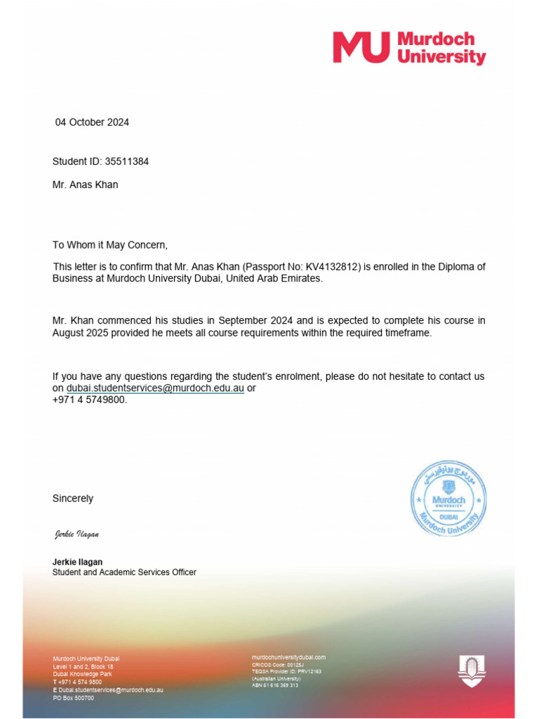 New Academic Letter - Anas Khan | PDF